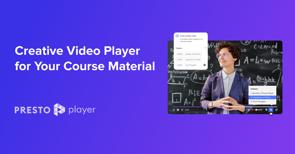 Ultimate Video Player for Course Creators - Presto Player